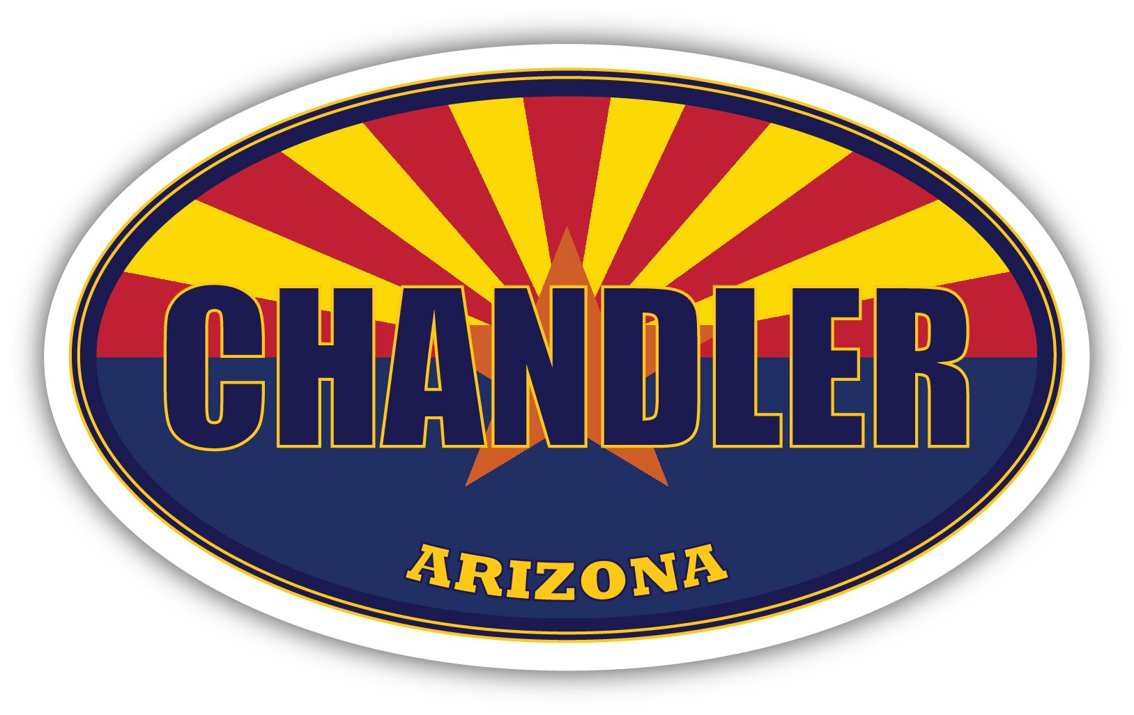Chandler City Arizona State Flag | AZ Flag Maricopa County Oval State ...