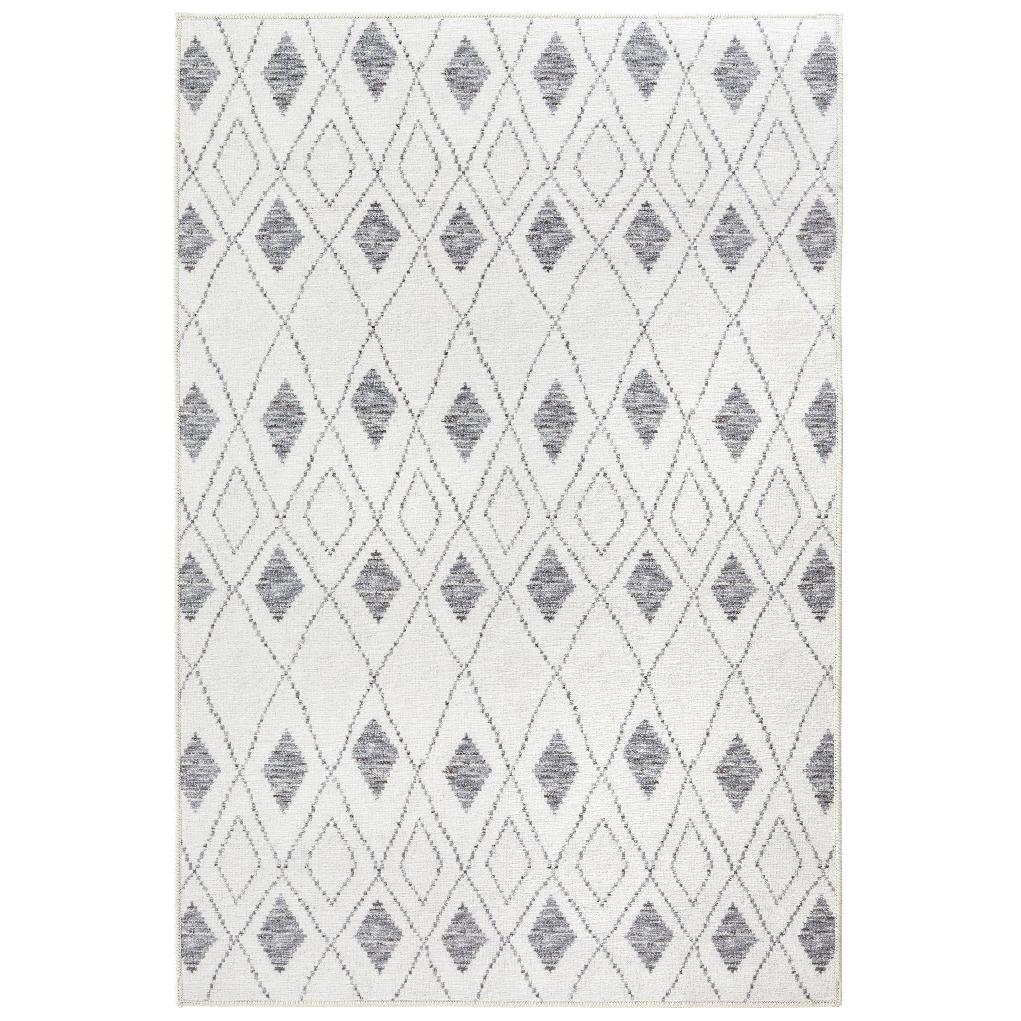 Dash & Albert Chandler Machine Washable Rug, 3' x 5', Ivory - Walmart.com