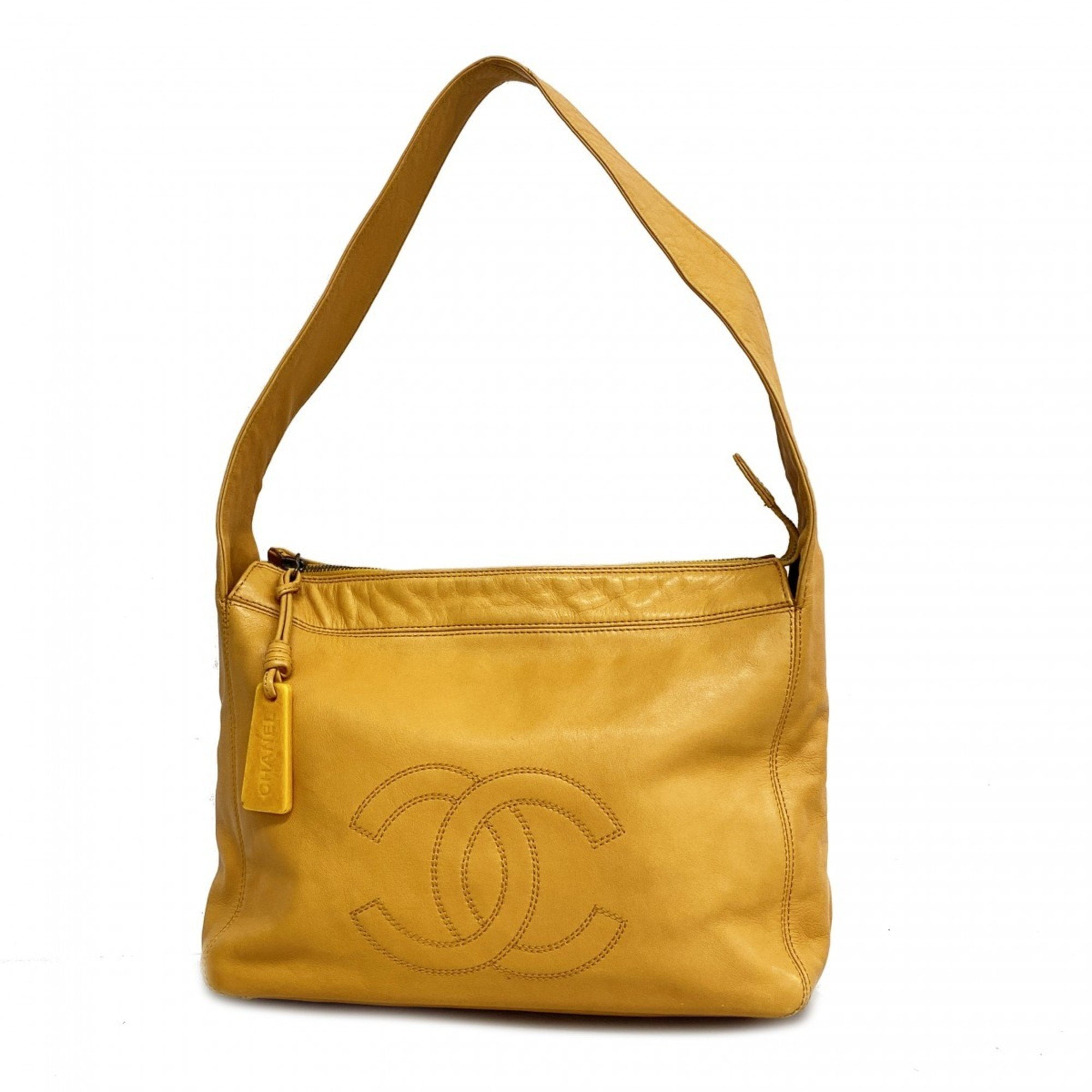 Pre-Owned Chanel Shoulder Bag Lambskin Orange Women's (Good) - Walmart.com