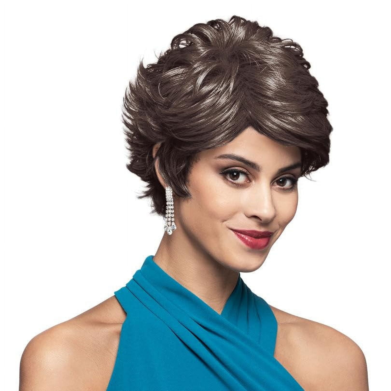 Chanel Wig Color 4 - Foxy Silver Wigs Short Length Wavy Feathered ...