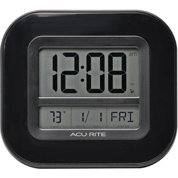 Chaney Instrument Acu-Rite Atomic Digital Wall Clock - Pack of 2 ...