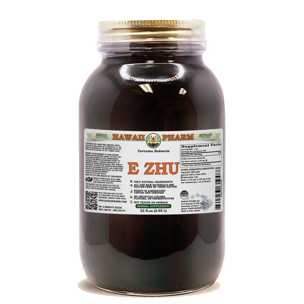 E Zhu (Curcuma Zedoaria) Dry Root ALCOHOL-FREE Liquid Extract. Expertly ...