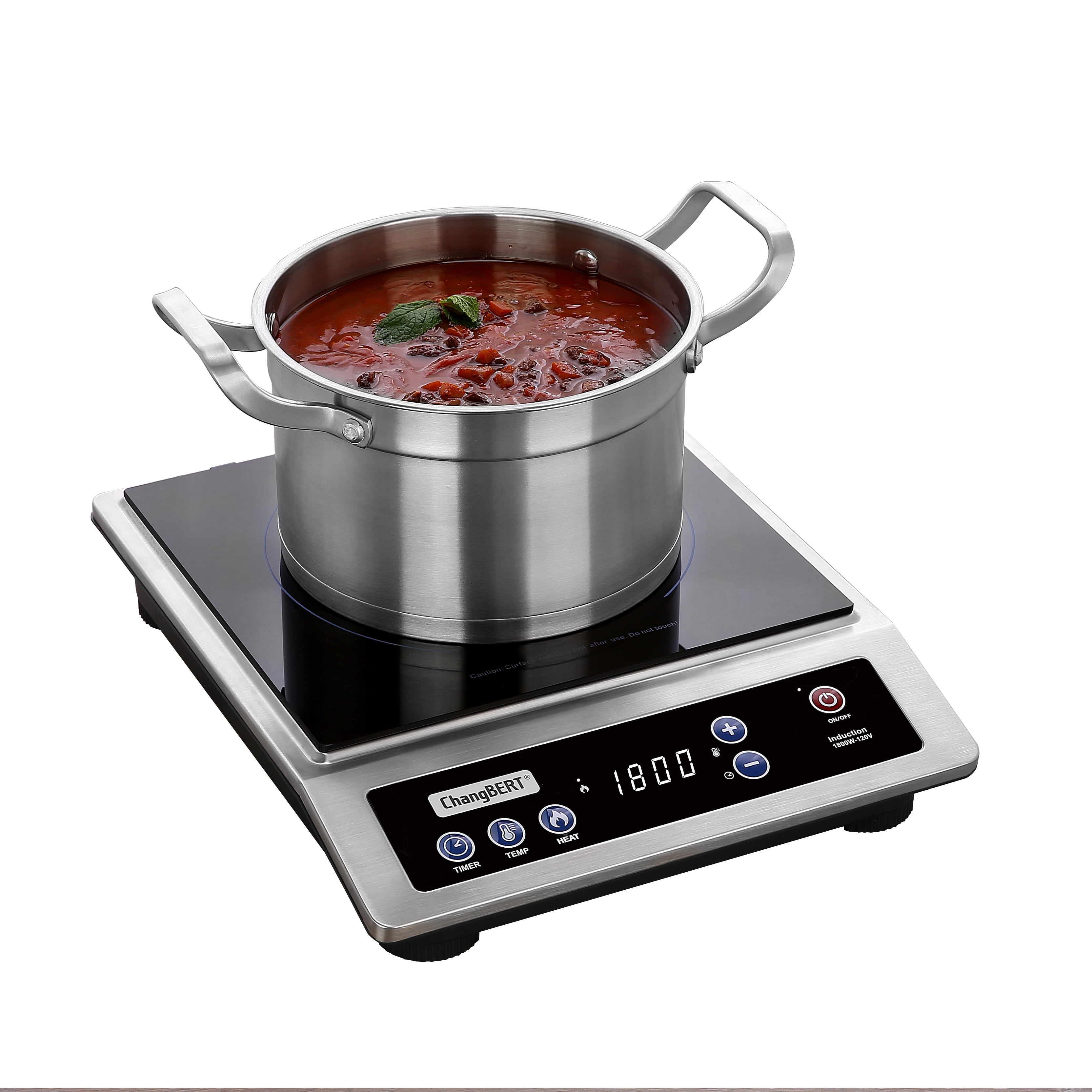 ChangBERT Induction Cooktop, Commercial Grade Portable Cooker, Large 8 ...