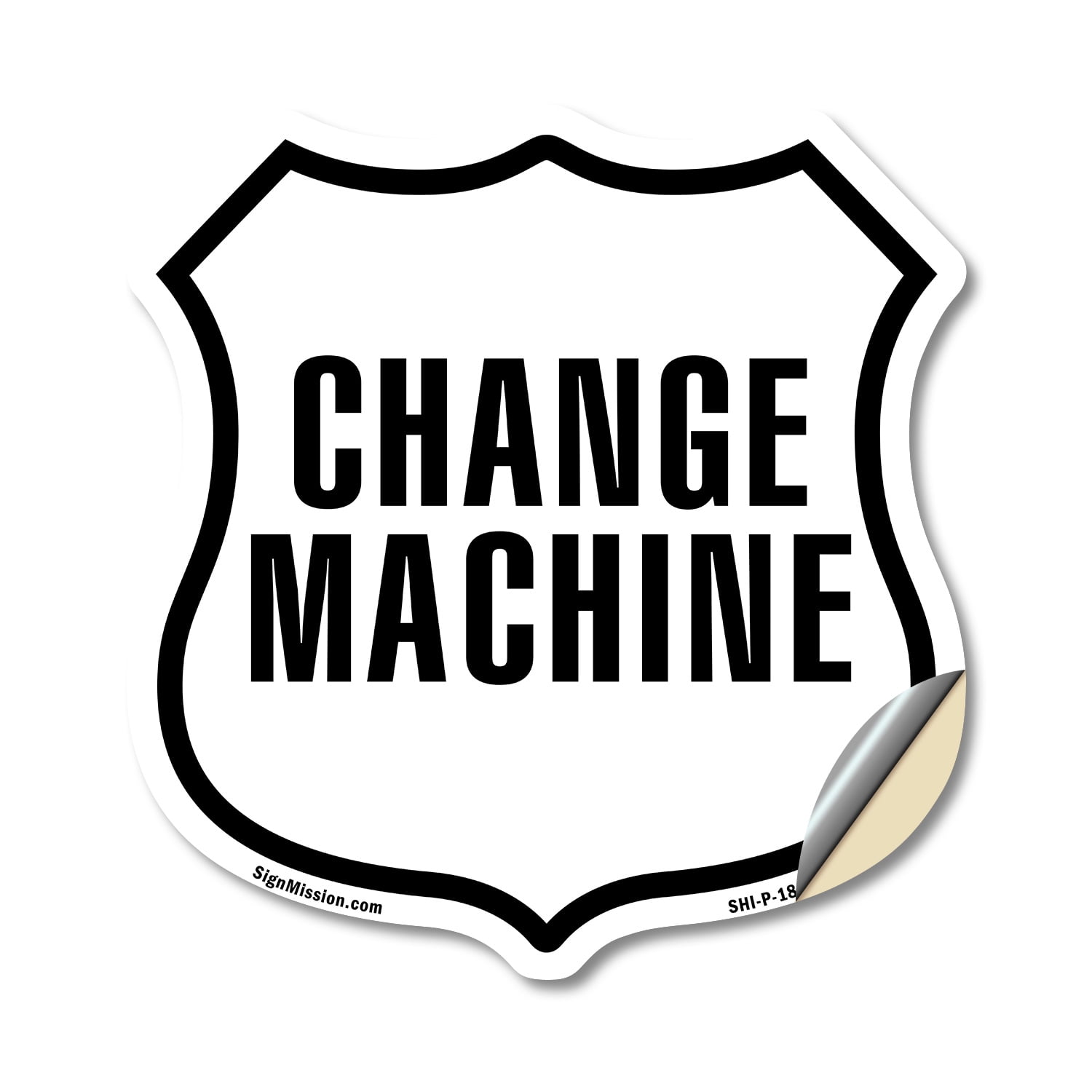 Change Machine 18 inch X 18 inch Shield Shaped Heavy Duty 3.2 mil Vinyl ...