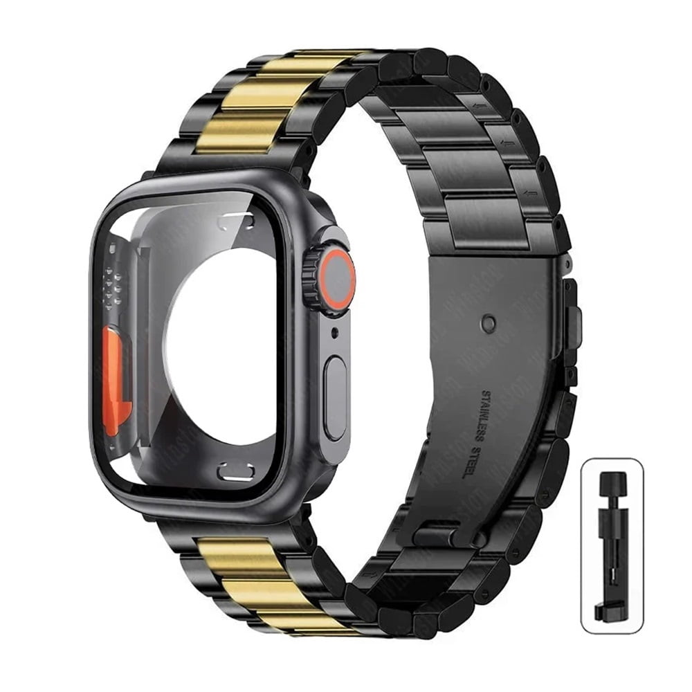 Change to Ultra Case+Band For Apple Watch 46mm 44 42mm 45mm Metal ...