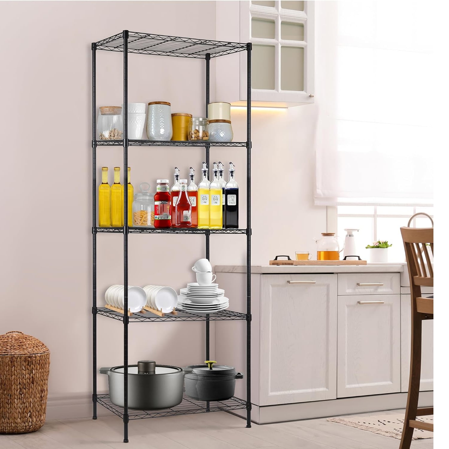 Changeable Assembly Storage Rack,Metal Wire Shelving Unit,Kitchen Shelf ...