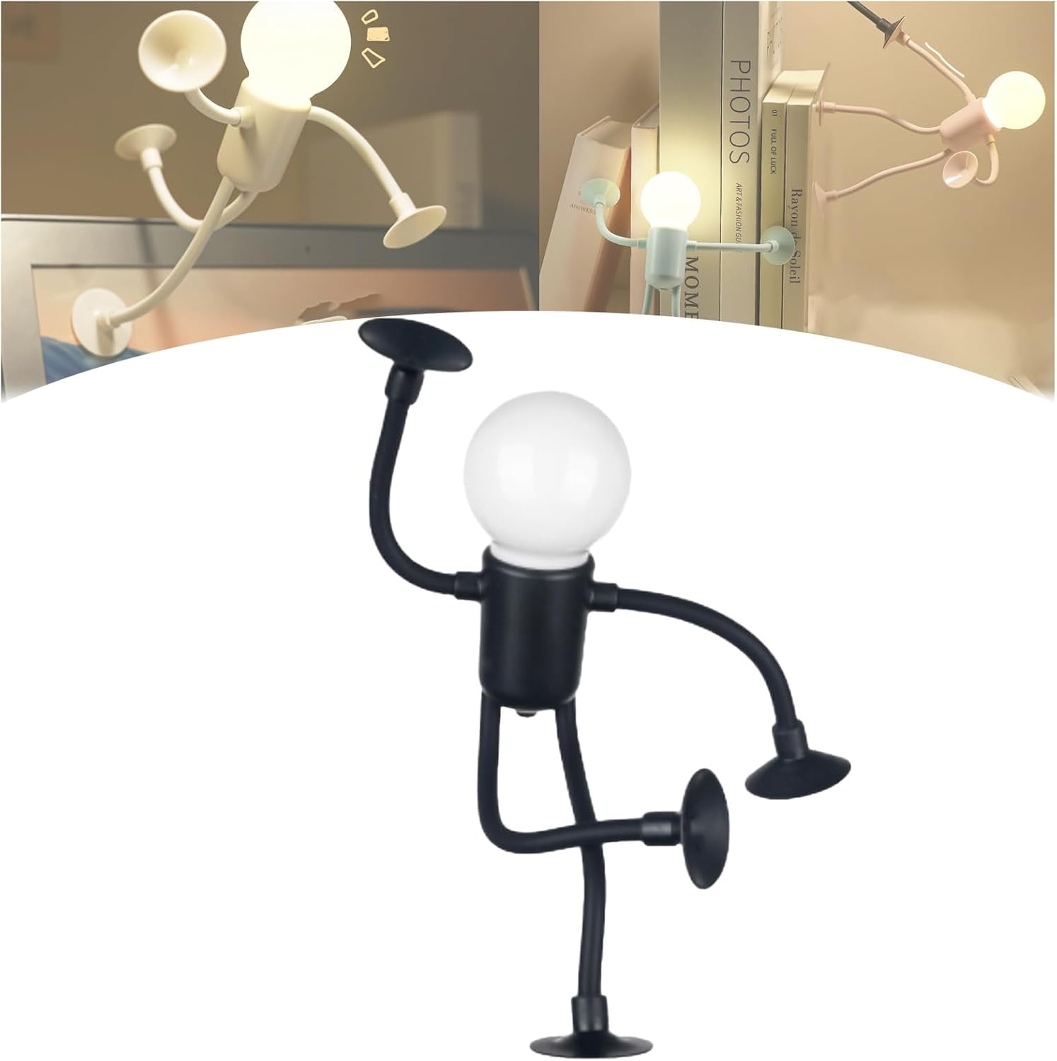 Changeable Shape Funny Sportsman Night Light, 1/2/3/4 pcs Bendable LED ...