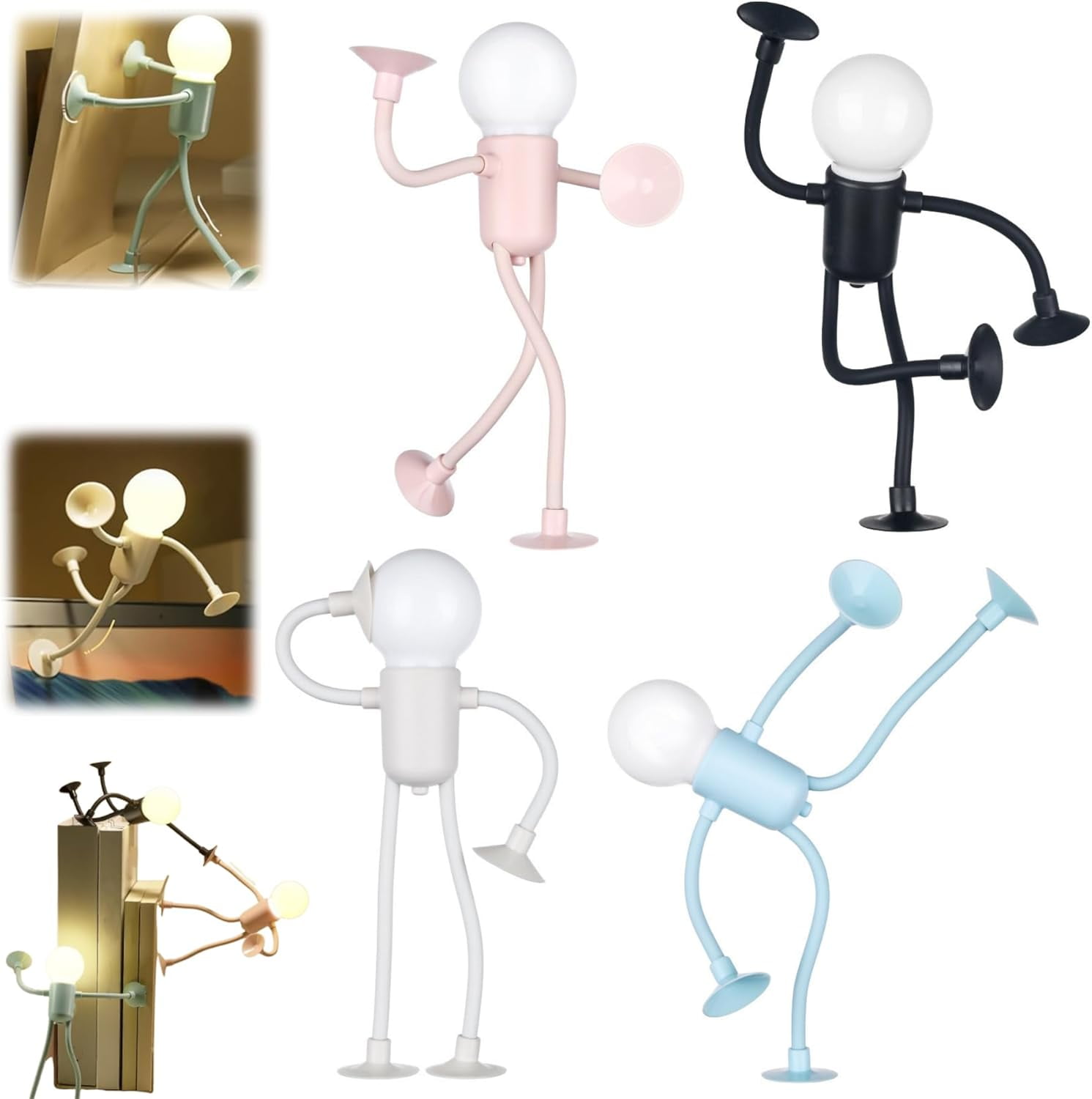 Changeable Shape Funny Sportsman Night Light, 2024 Cute Light Bulb Man ...