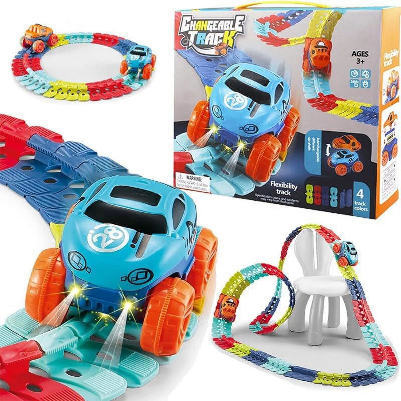 Changeable Track with LED Light-Up Race Car,Anti Gravity Car Track Set ...