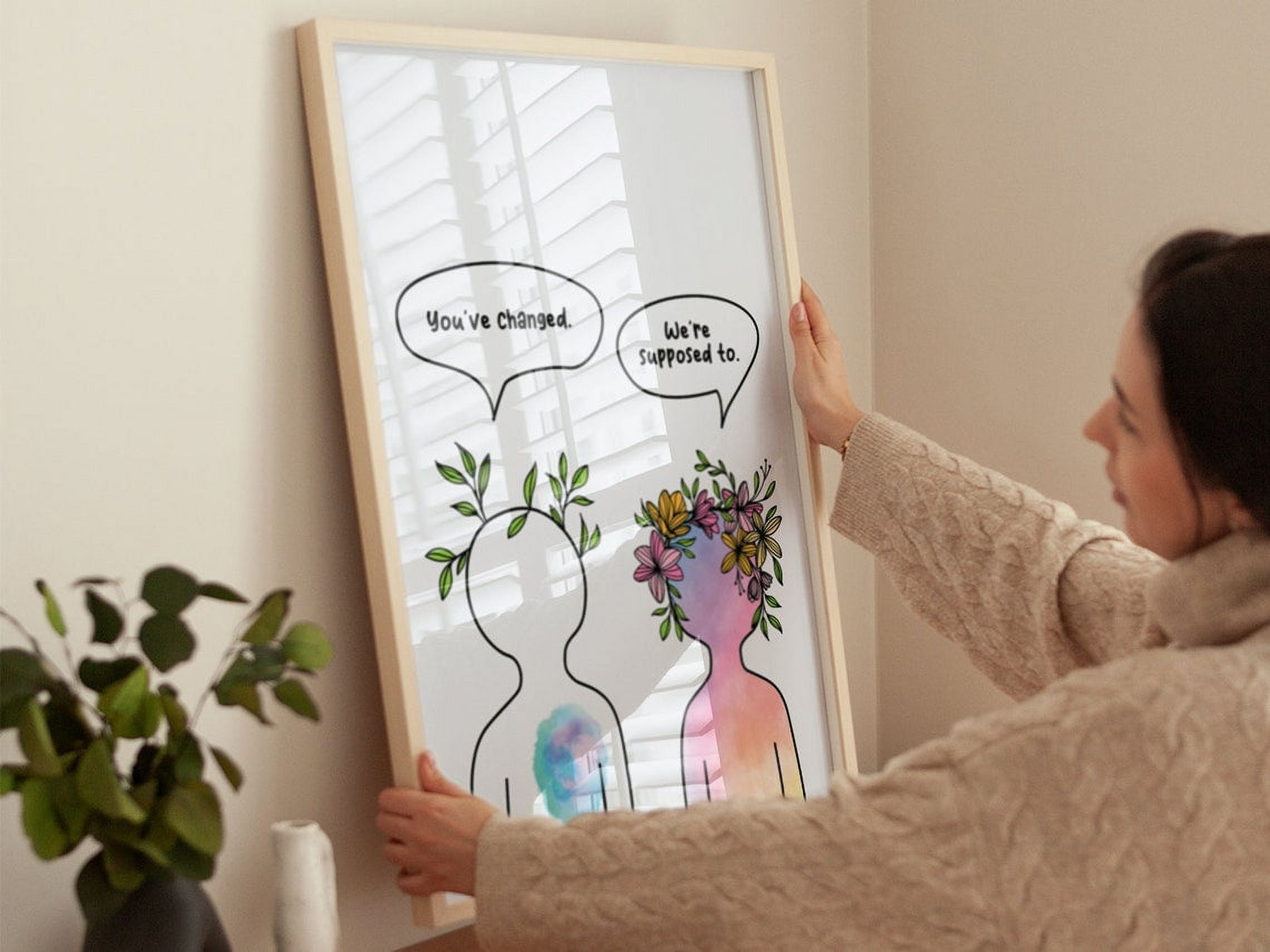 You'Ve Changed Were Supposed Too, Boho Art, Minimalist Beach Lover Art ...