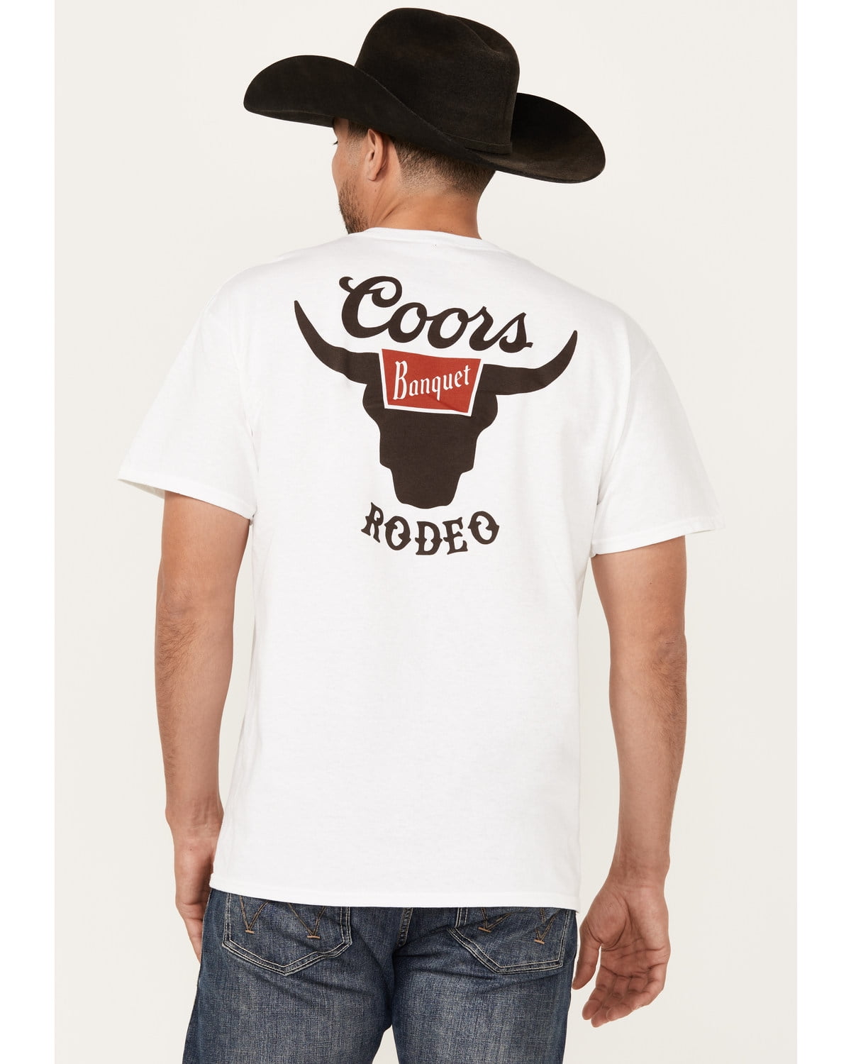 Changes Men's Coors Rodeo Logo Short Sleeve Graphic T-Shirt White Small ...