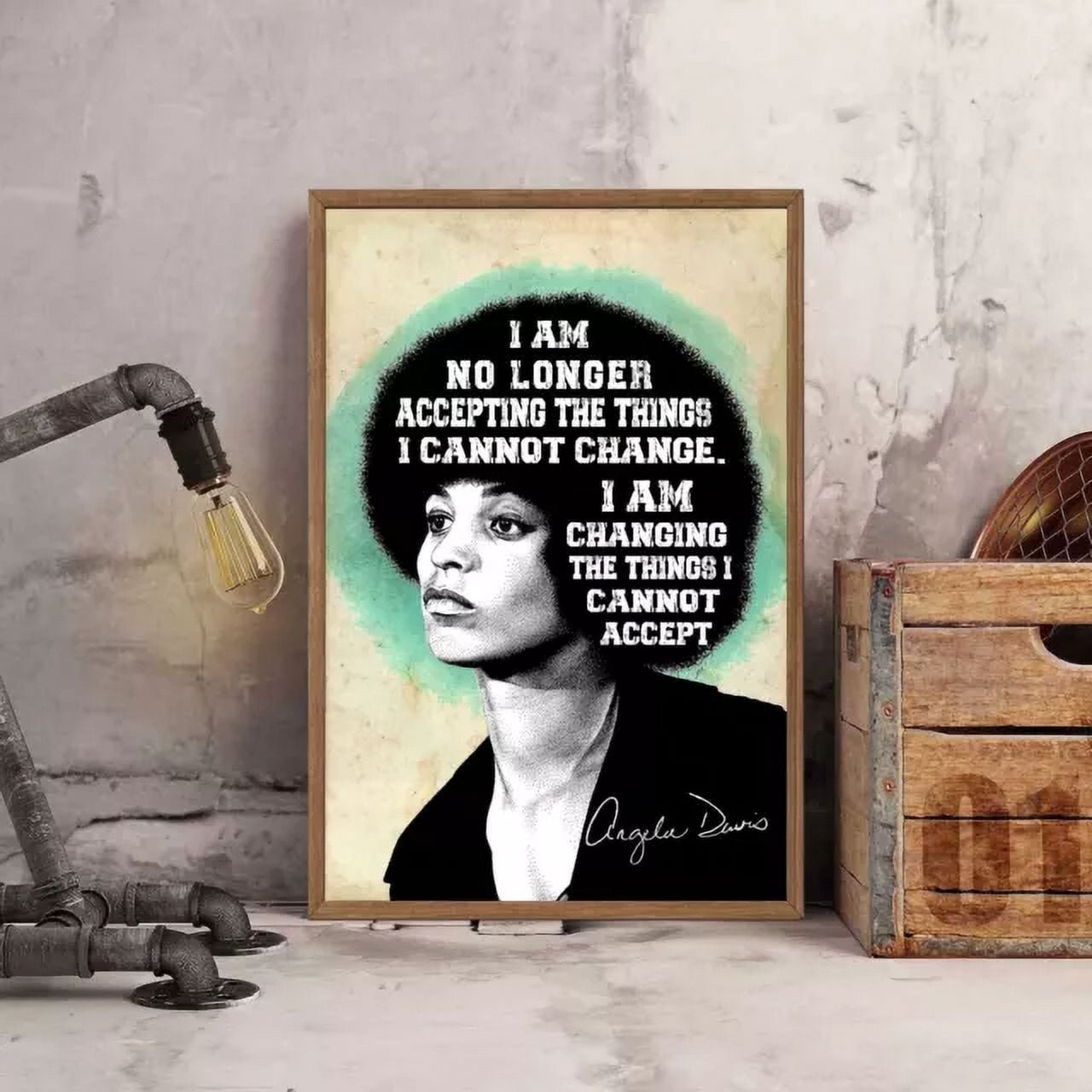 Changing And Accepting Quote Angela Davis Poster, Angela Davis Poster ...