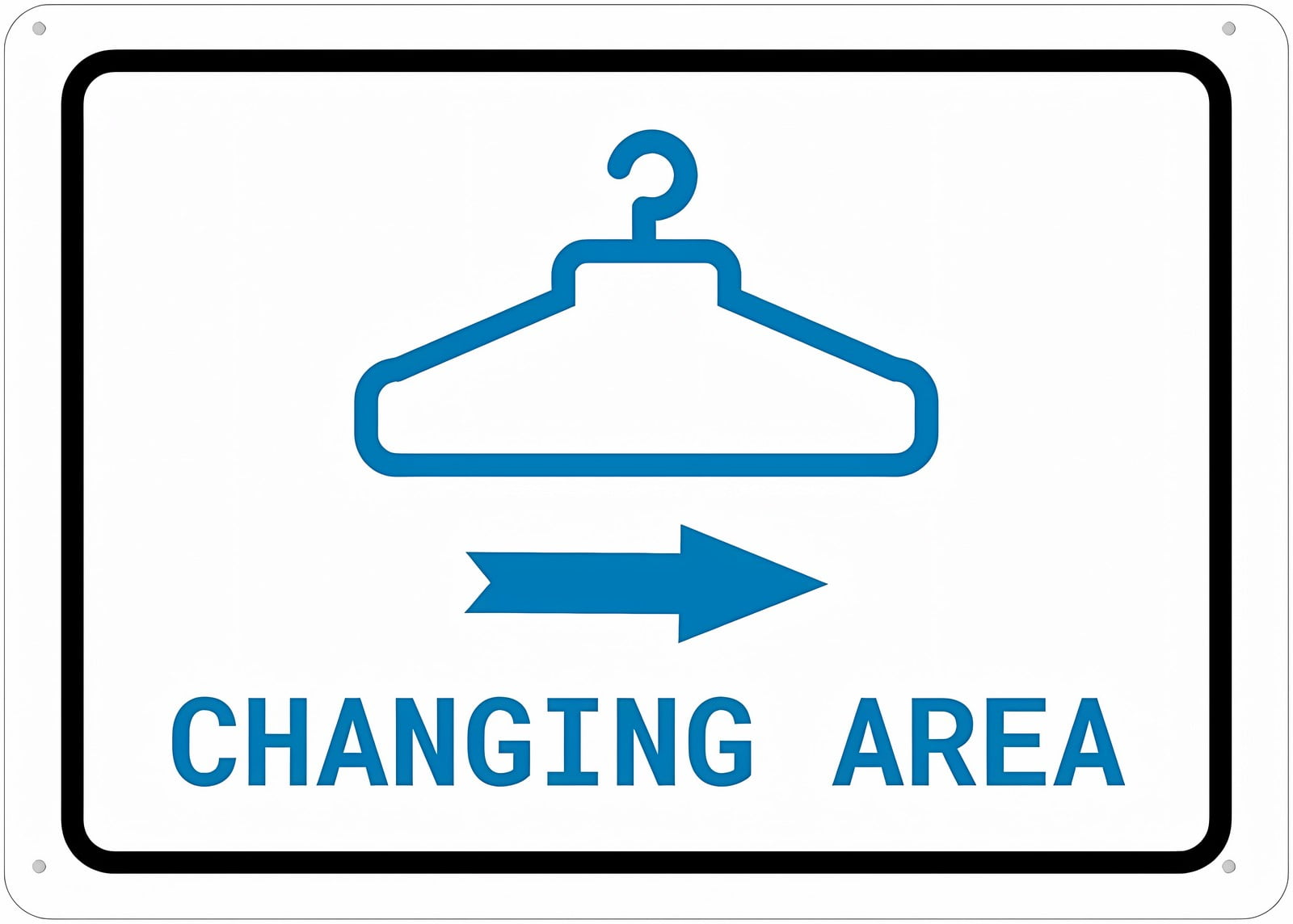 Changing Area Right Arrow Sign 12 x 8 Inches - Rust-Free Aluminum ...