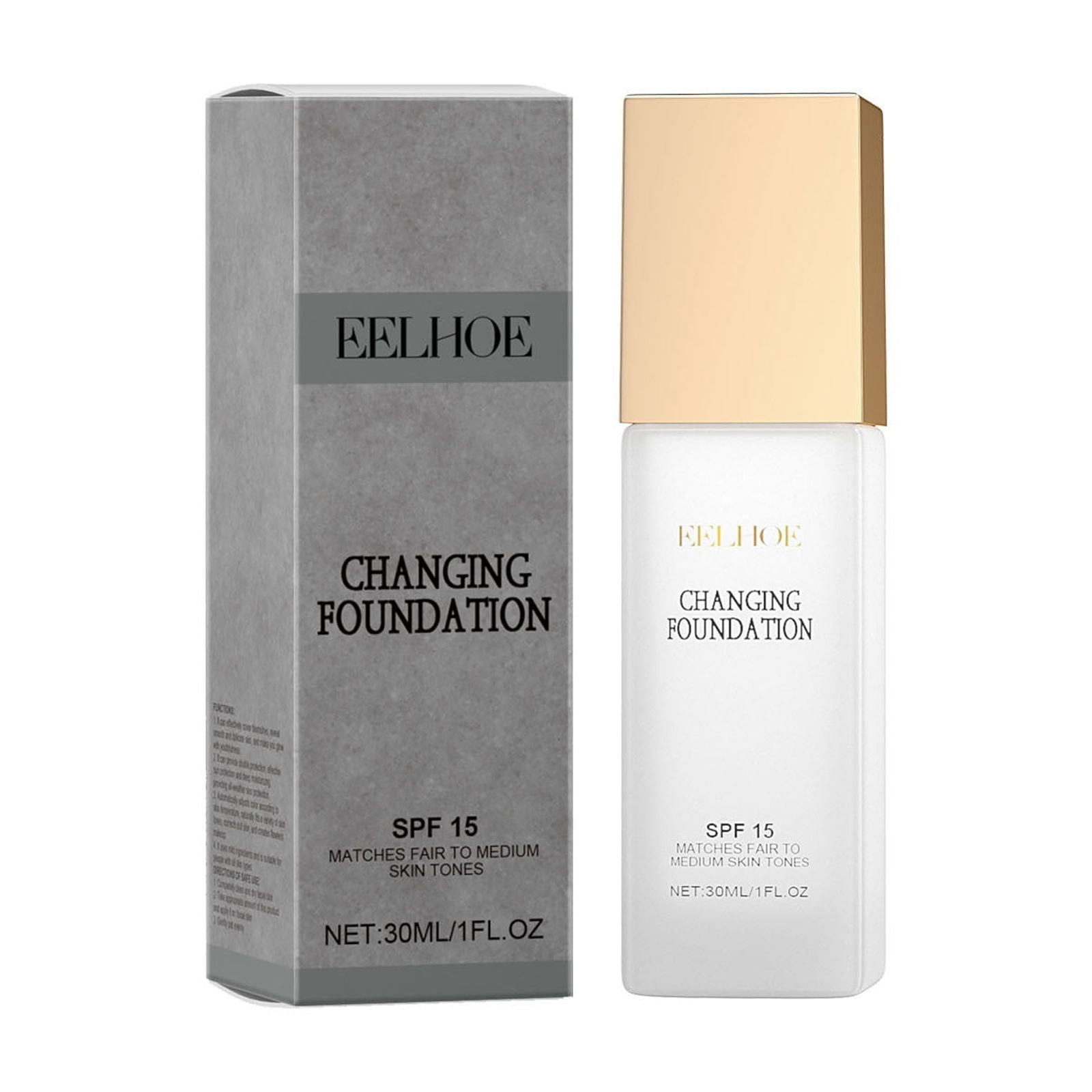 Changing Foundation, SPF 15, Fair to Medium Skin Tones, 1 fl oz ...