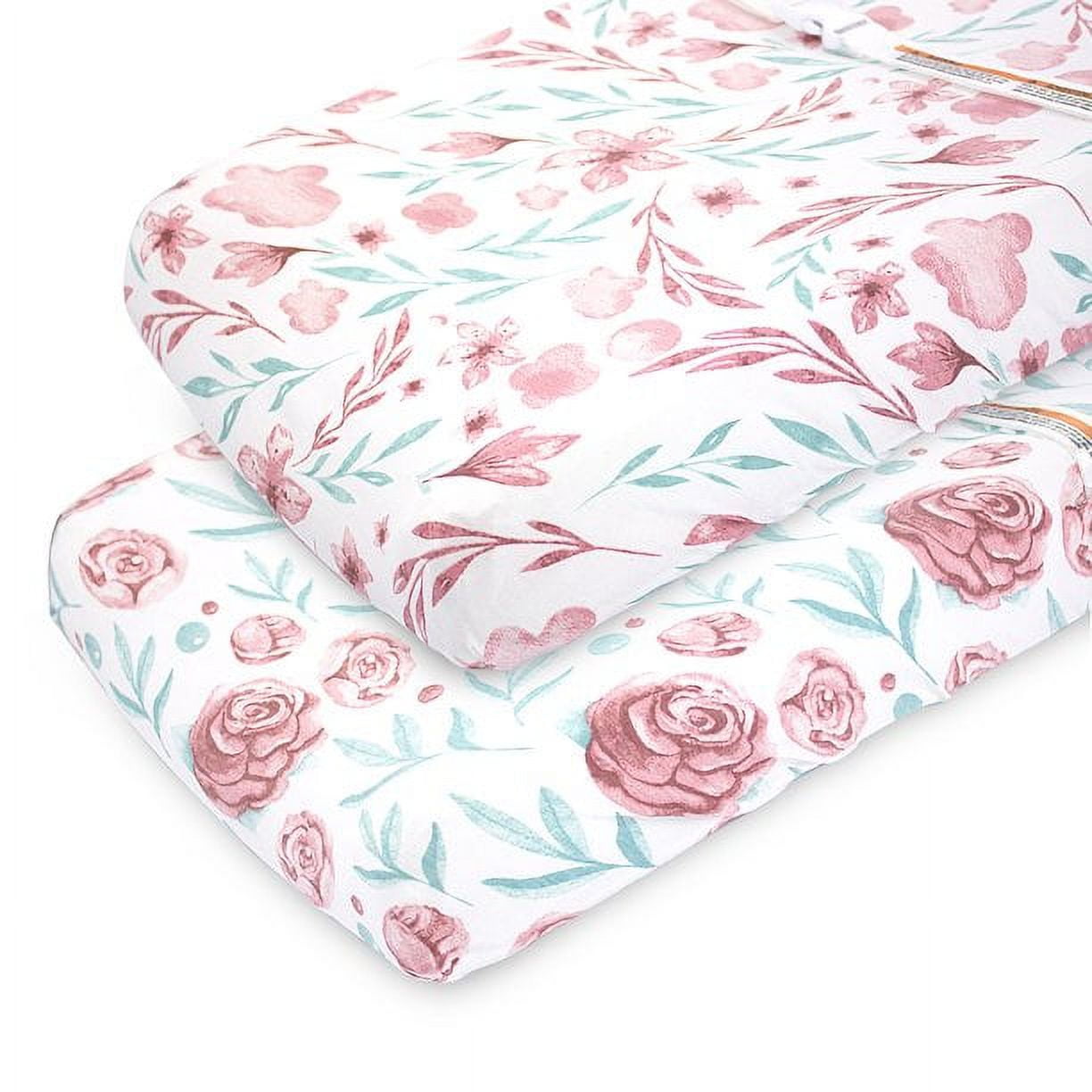 Bublo Baby Changing Pad Cover Sheets 2-Pack, Universal Fitted 32x15x5 ...