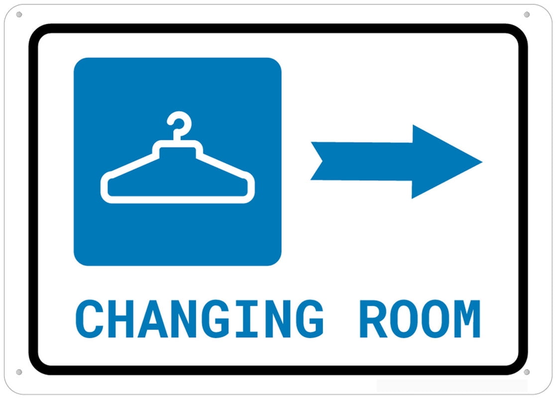 Changing Room Right Arrow Sign Metal Signs 12X8 Inch Rust Free Aluminum ...