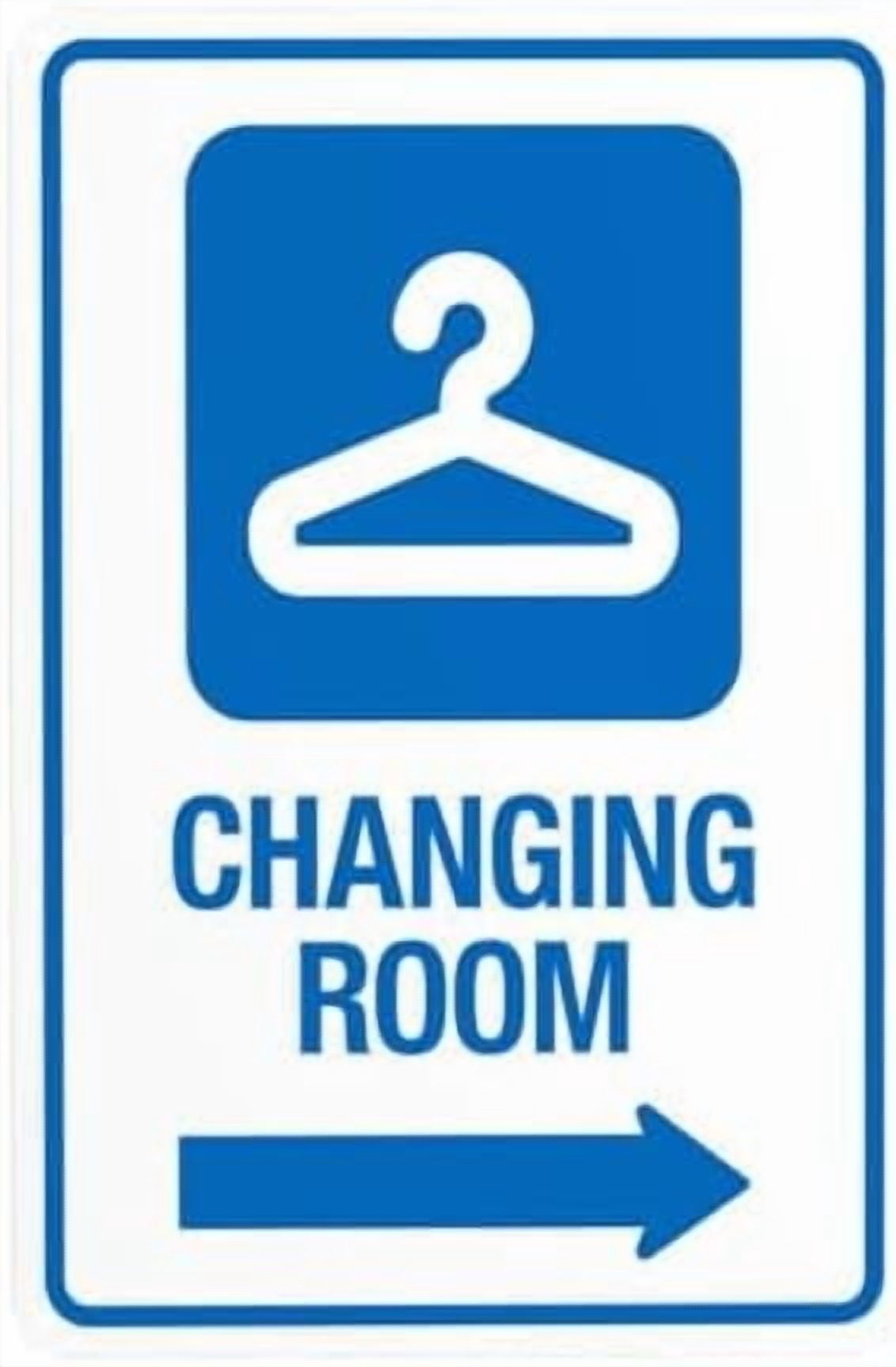 Changing Room Right Arrow Warning Sign, Room Metal Signs for Business ...