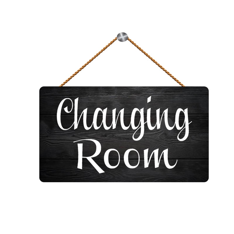 Changing Room Salon Shop Retail Store Wooden Plaque Hanging Wall Art 12 ...