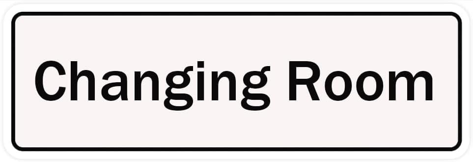 Changing Room Sign 9 X 3 Inch Acrylic Plastic Sign With Symbols, Self ...