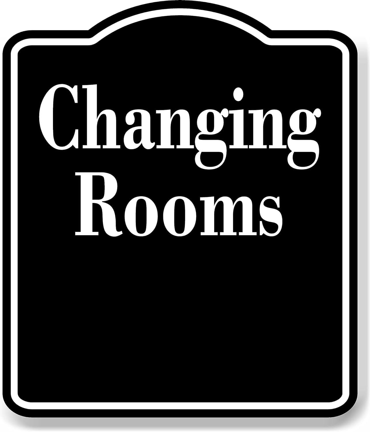 Changing Rooms BLACK Aluminum Composite Sign, 8.5"x10" - Walmart.com