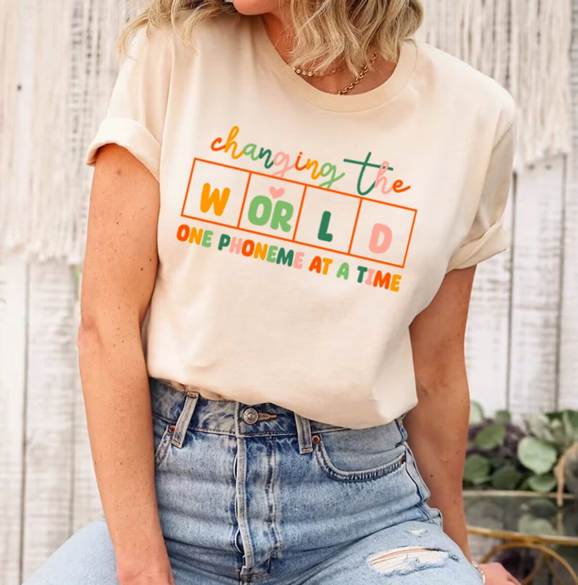 Changing The World One Phoneme At A Time Shirt, Dyslexia Teacher Shirt ...