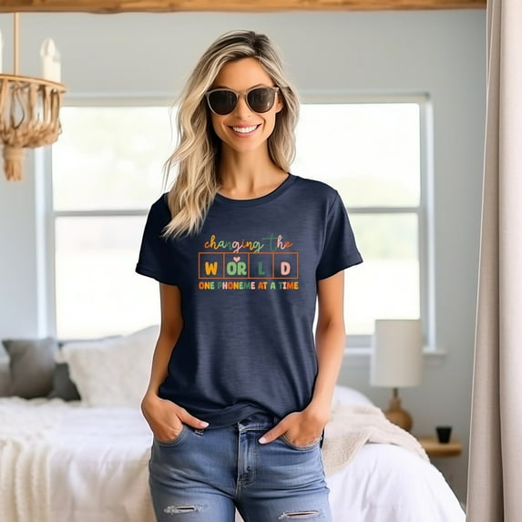 Changing The World One Phoneme At A Time Shirt, Dyslexia Teacher Shirt ...