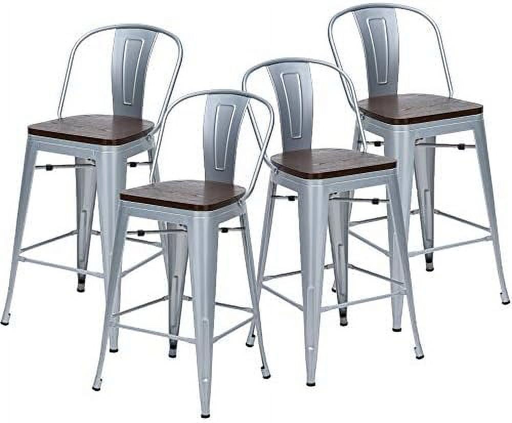 Changjie 30 Inches Stools Counter Height Stools with Back Modern ...