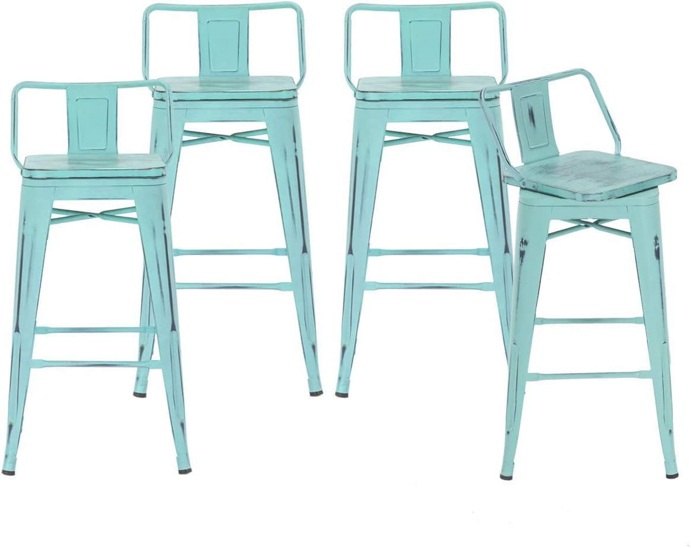 Changjie Furniture Swivel Bar Stools with Backs, Industrial Barstools ...