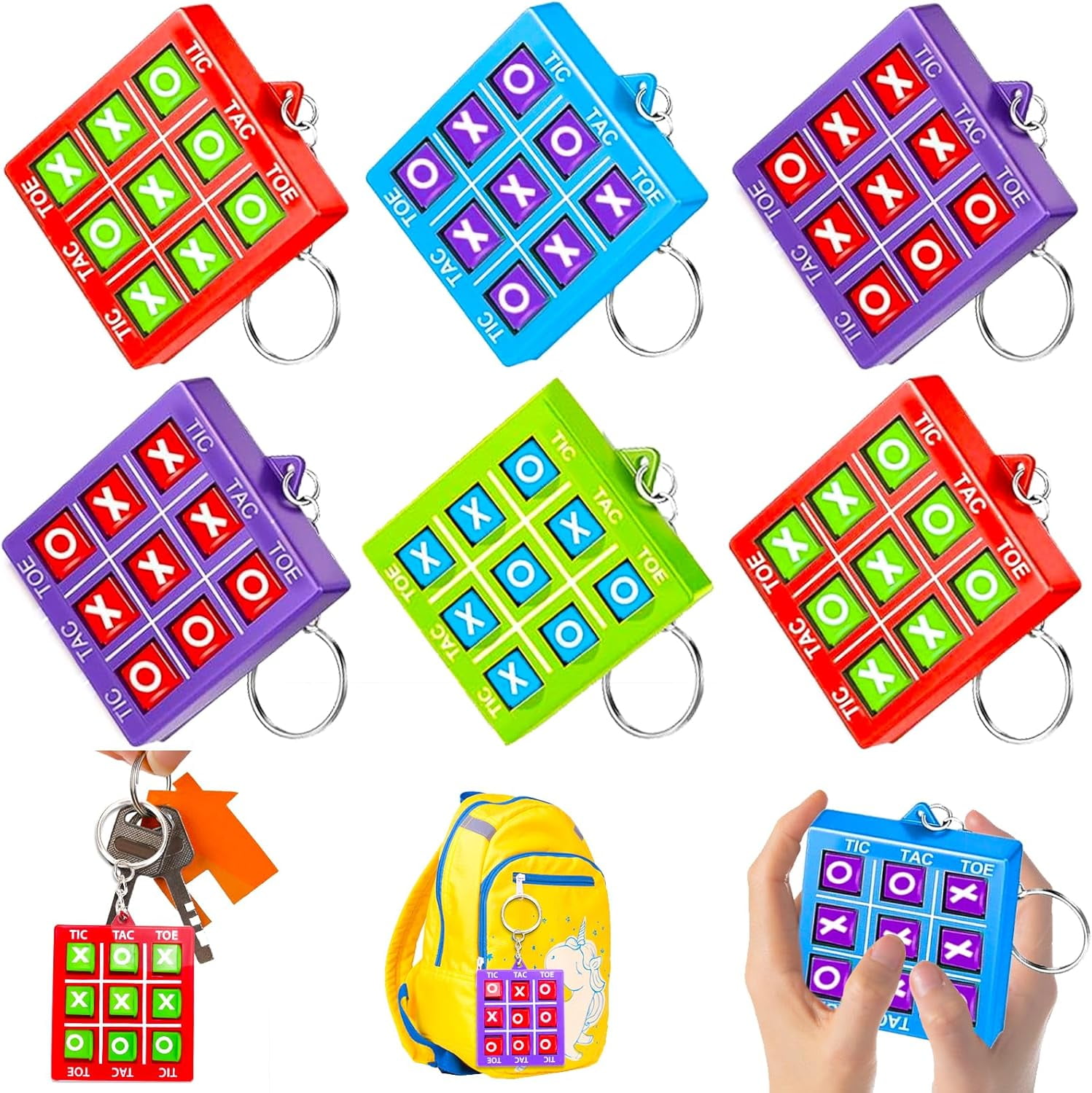 Changmai 10/20/30 Pcs Keychains for Kids Classroom Prizes Boy Girl ...