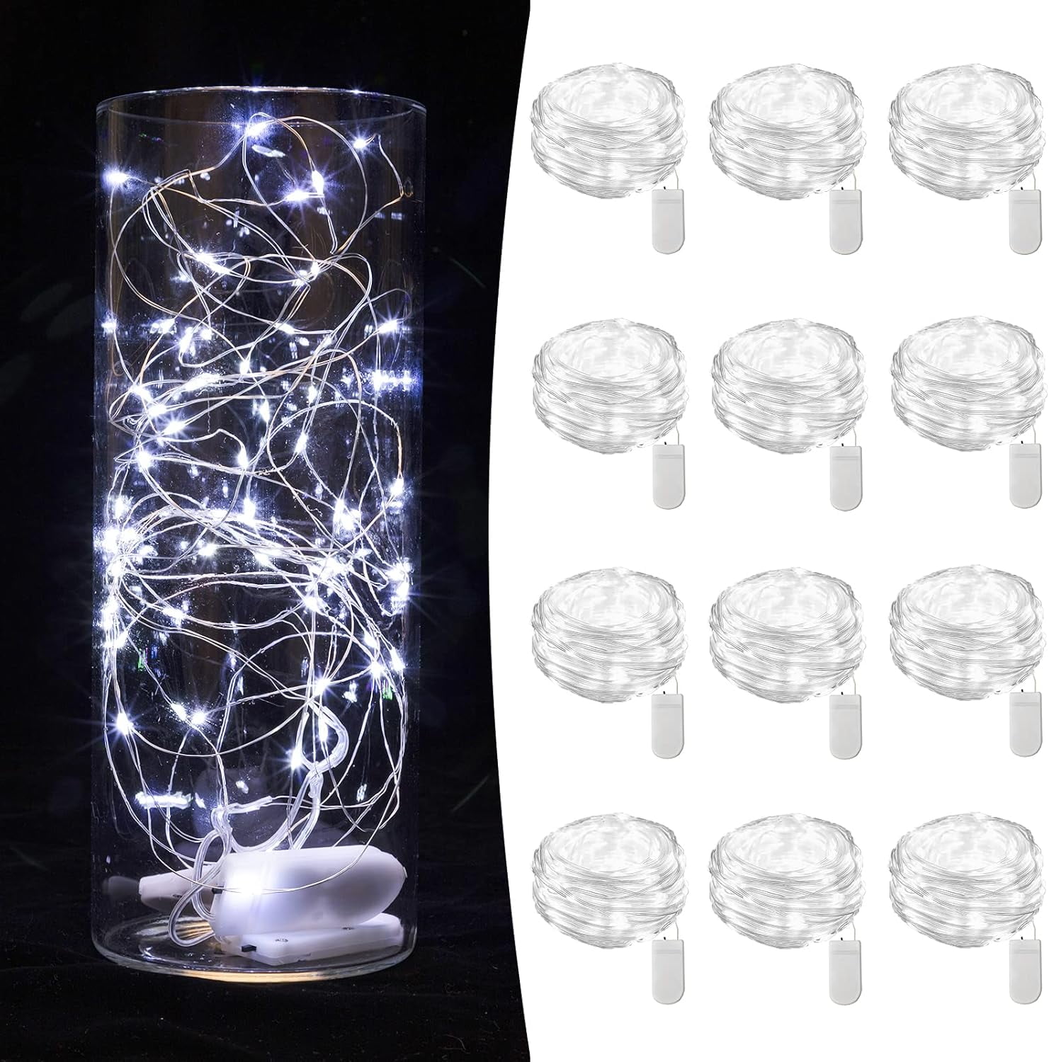 Changmaius 6/12/18 Pack Fairy Lights Battery Operated String Lights 7ft ...