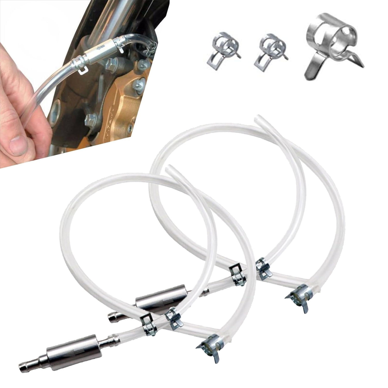 Changmaius Brake Bleeder Hose, Check Valve Tube Bleeding Tool Kit ...