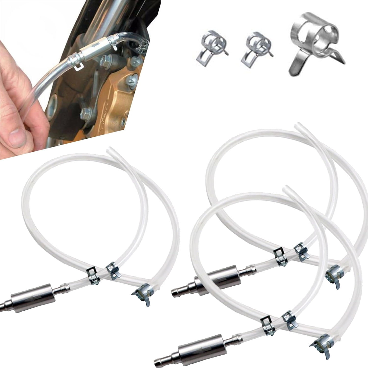 Changmaius Brake Bleeder Hose, Check Valve Tube Bleeding Tool Kit ...