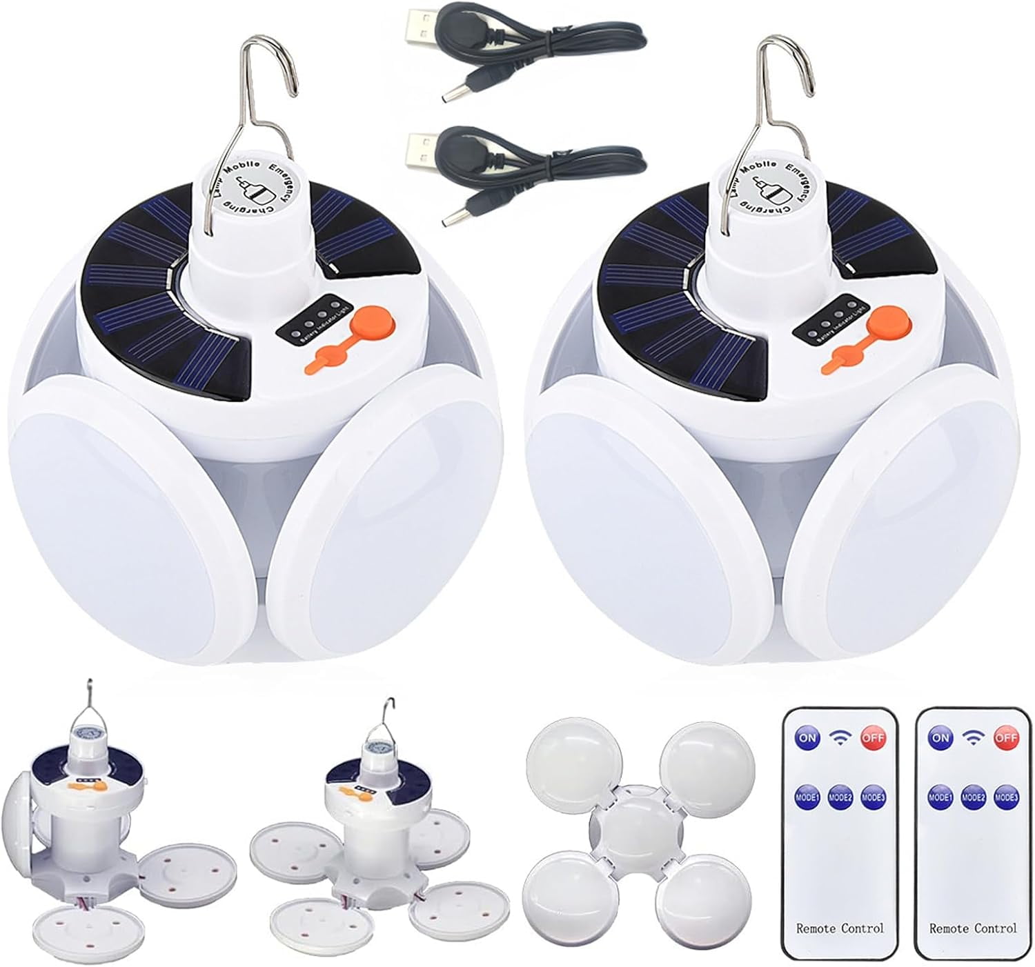 Changmaius Collapsible Solar Camping Lantern with Hook | 5-Mode ...