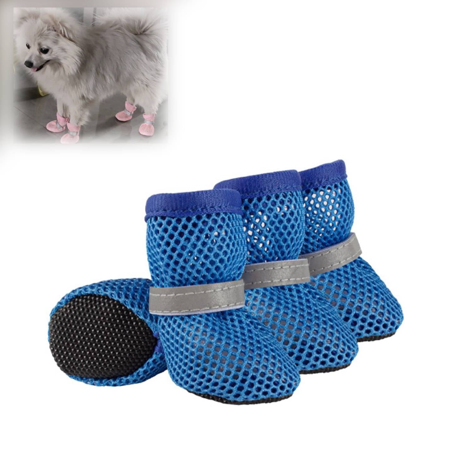 Changmaius Dog Booties for Summer - Lightweight Breathable Dog Shoes ...