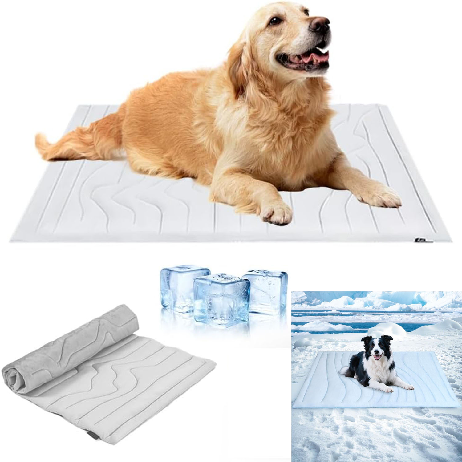Changmaius Dog Cooling Mat - Reversible Cooling Pad for Crate, Kennel ...