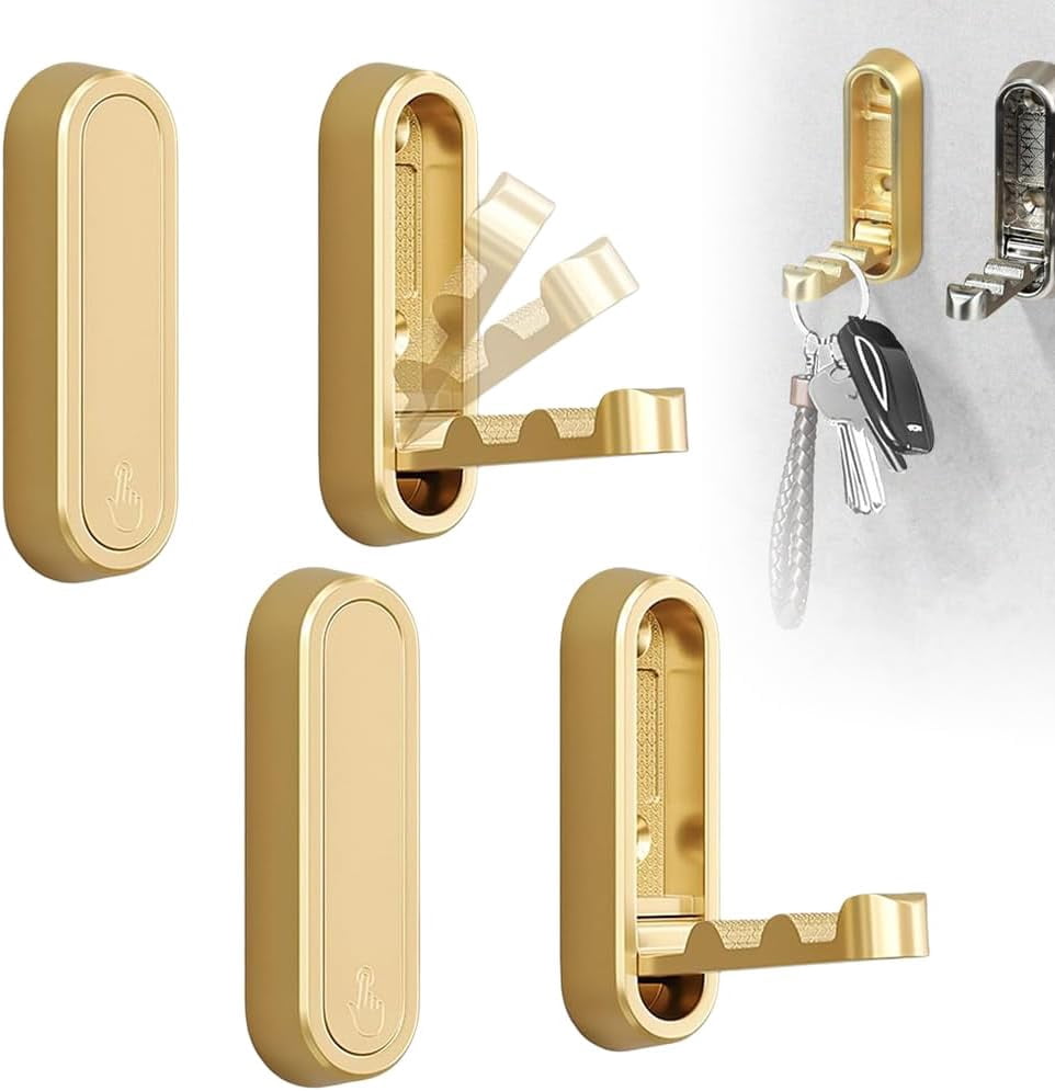 Changmaius Foldable Wall Mount Hook | Heavy Duty Coat Hooks with 90 ...