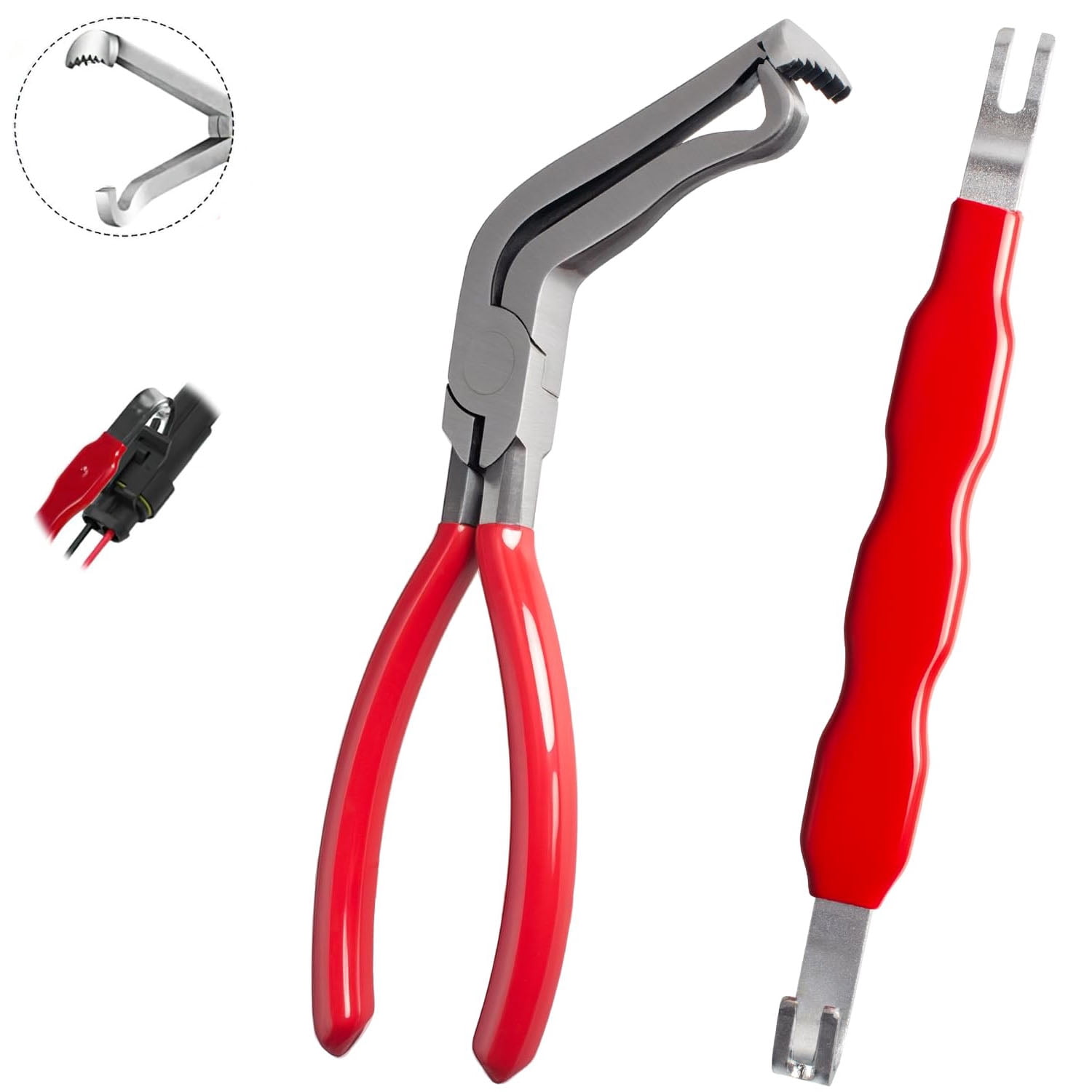 Changmaius Heavy Duty Electrical Connector Pliers for Cars - Angled ...