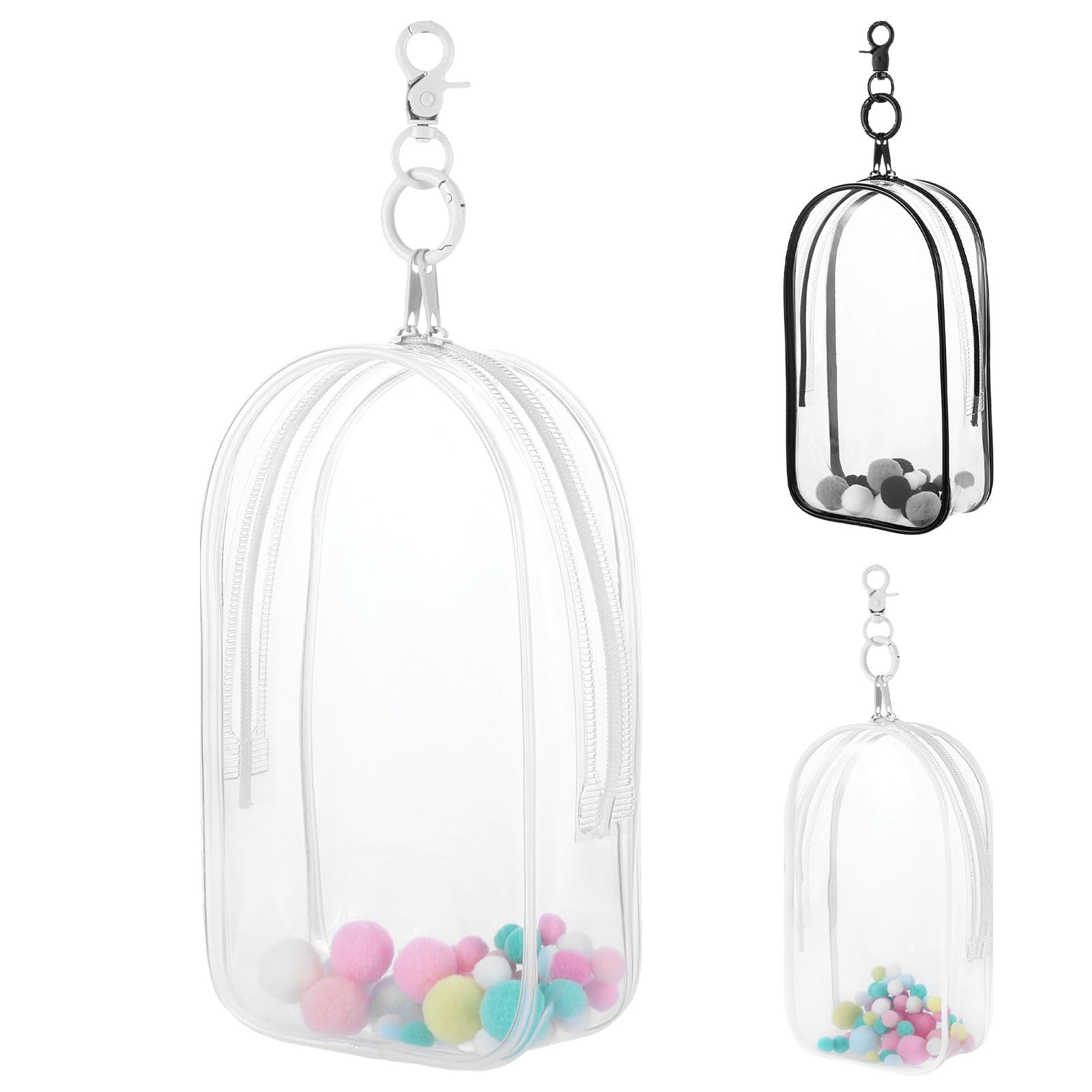 Changmaius Large Clear Figure Display Bag with Keychain Case Blind Box ...