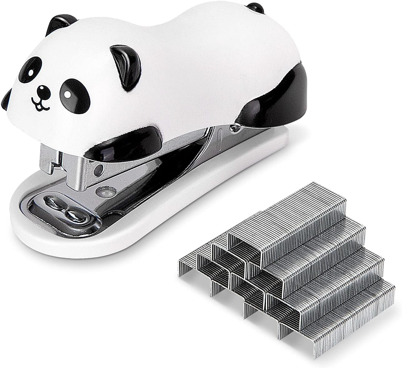 Changmaius Mini Cute Panda/Pig Desktop Stapler, Office Stapler, 12 ...