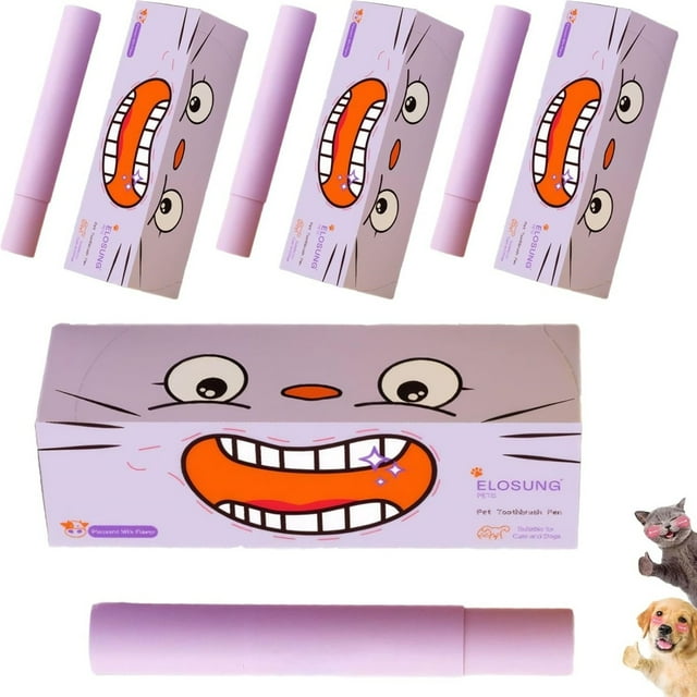 Changmaius Pet Toothbrush Pen & Oral Repair Gel for Dogs Cats - Teeth ...