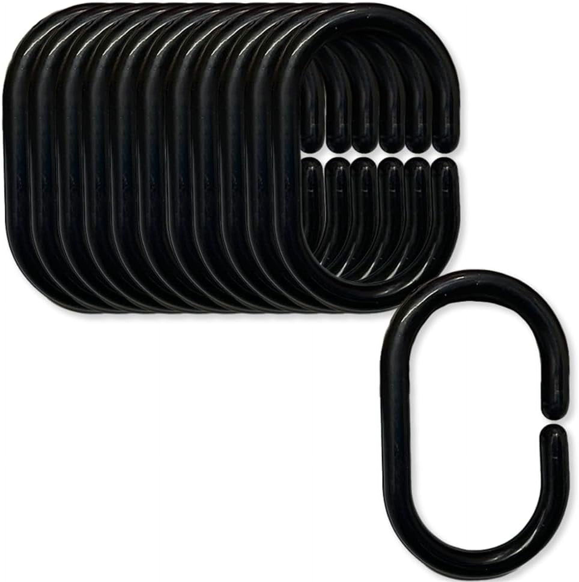 Changmaius Plastic Shower Curtain Rings, Shower Curtain Hooks, 10 Pcs C ...