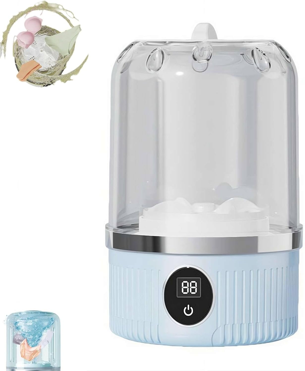 Changmaius Portable Washing Machine for Underwear | Silent Ultrasonic ...