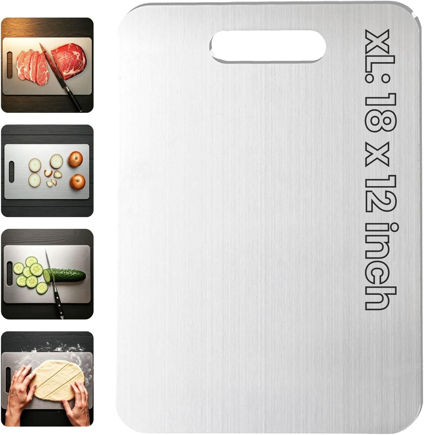 Changmaius Premium Titanium Chopping Board - Double-Sided Non-Porous ...