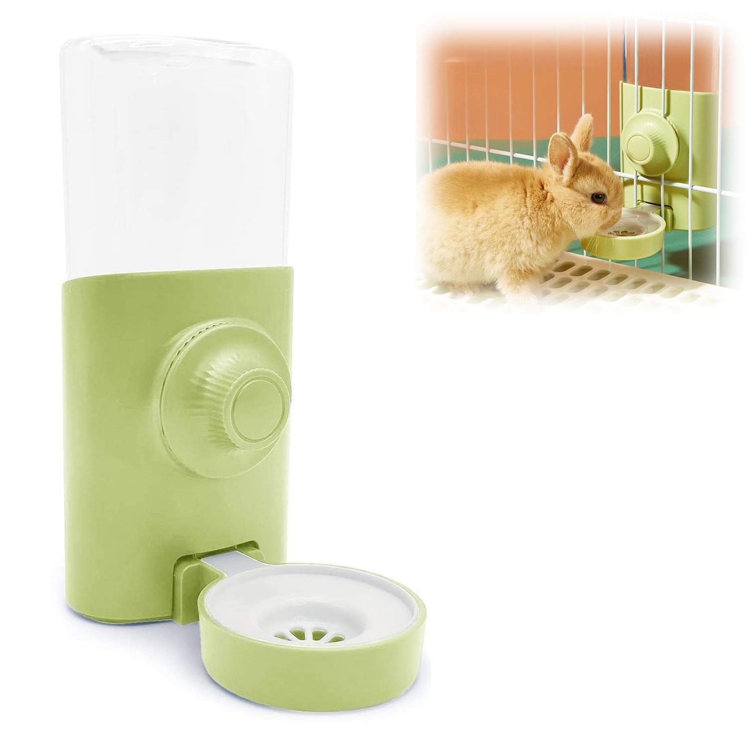 Changmaius Rabbit Water Bottle No Drip, Hanging Guinea Pig Water Dispenser 600ml Small Animal ...