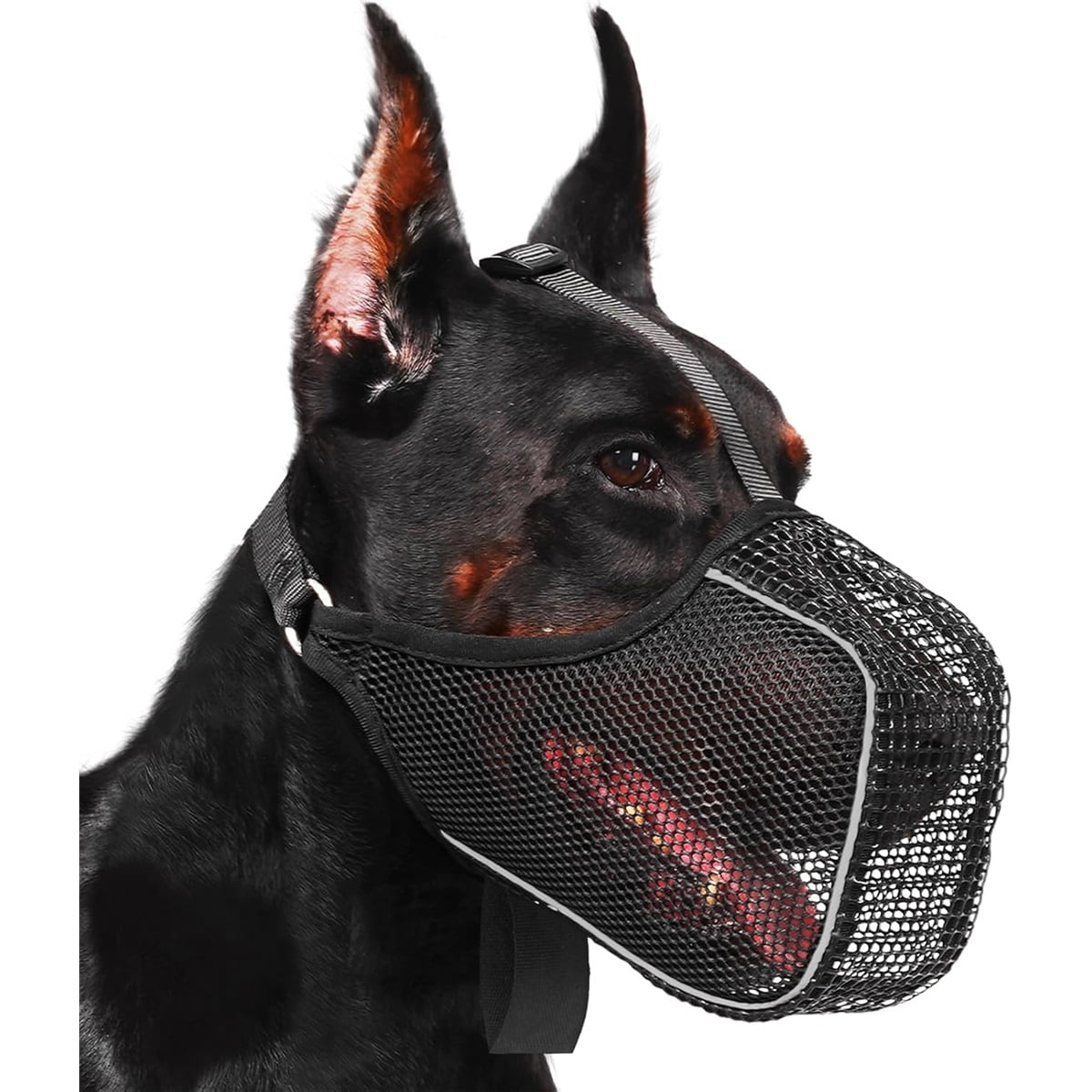 Changmaius Soft Mesh Dog Muzzle with Panting Room – Breathable ...