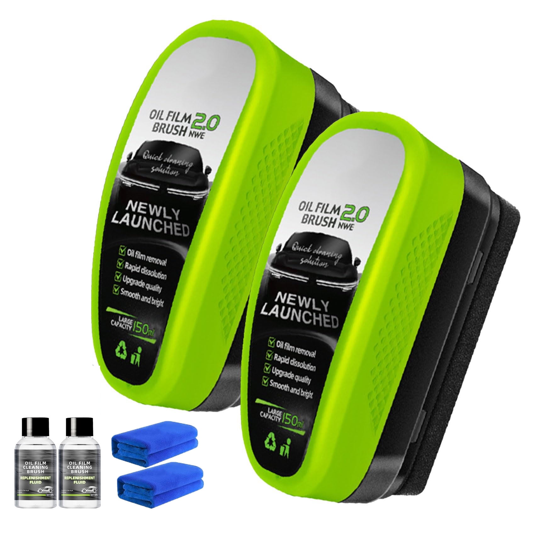 Changmaius Upgrade 2.0 Oil Film Cleaning Brush for Car Windows - 150mL ...