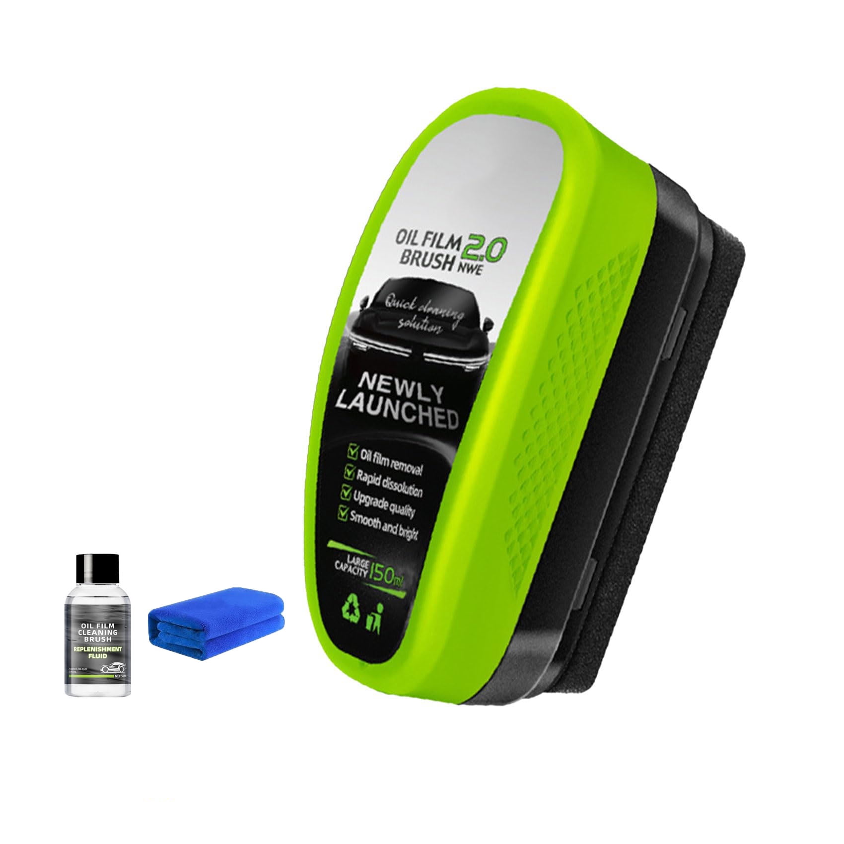 Changmaius Upgrade 2.0 Oil Film Cleaning Brush for Car Windows - 150mL ...