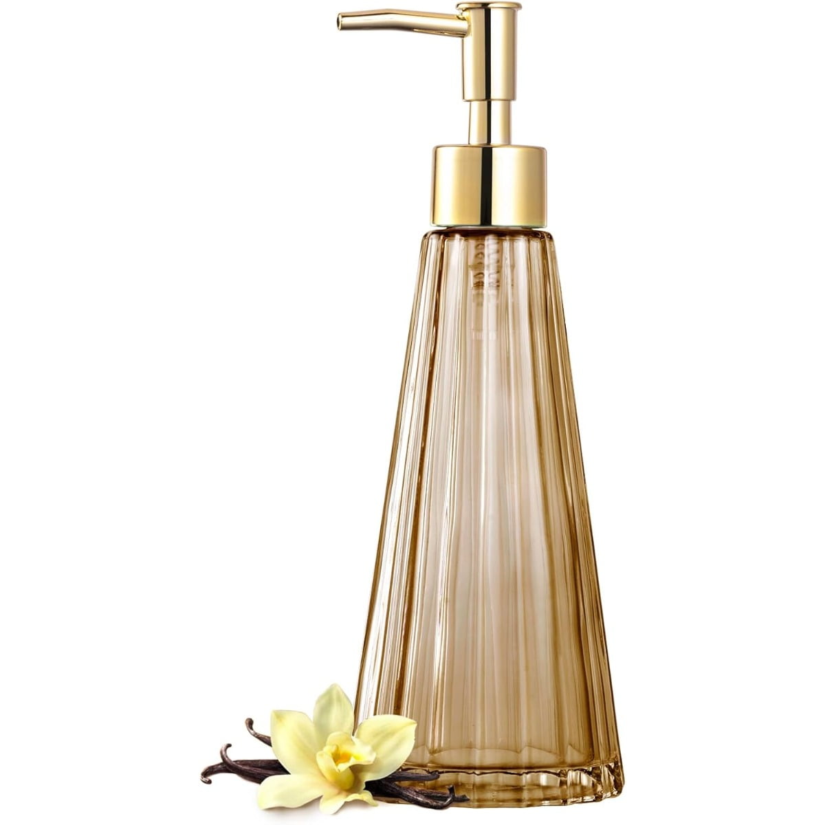 Changmaius Vintage Elegant Glass Soap Dispenser, Liquid Soap/Sanitizer ...