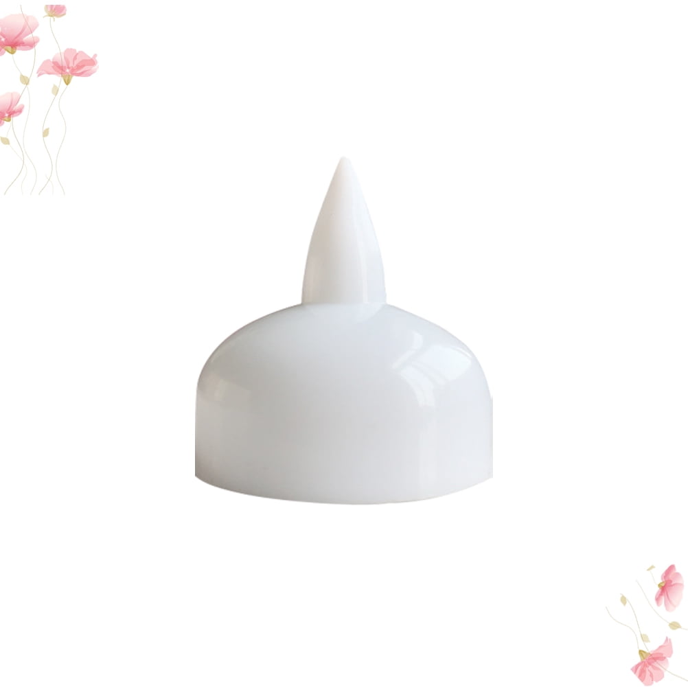 6 LED Floating Candle Night Lights White Plastic for Home Lighting Safe ...