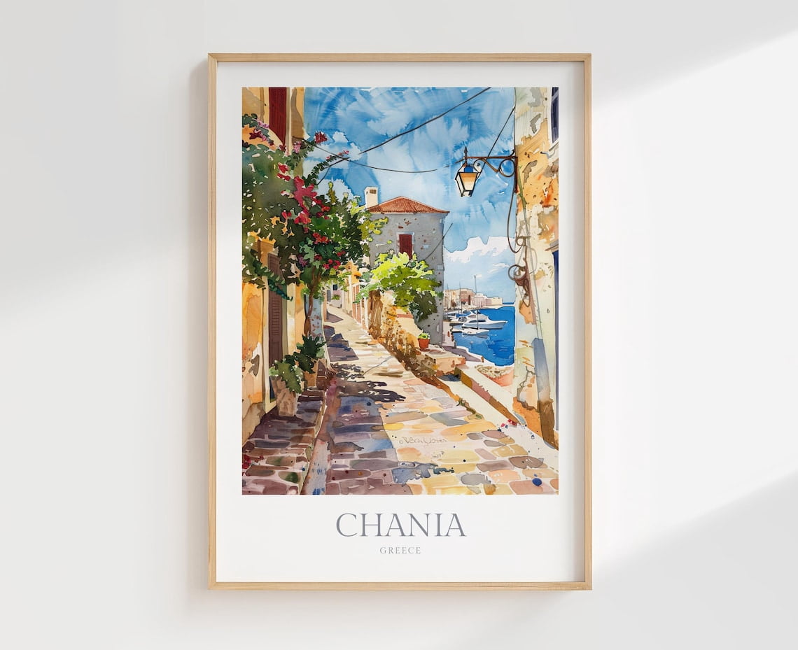 Chania Greece Crete Wall Art Home Decor Poster Poster, Unframed Size ...
